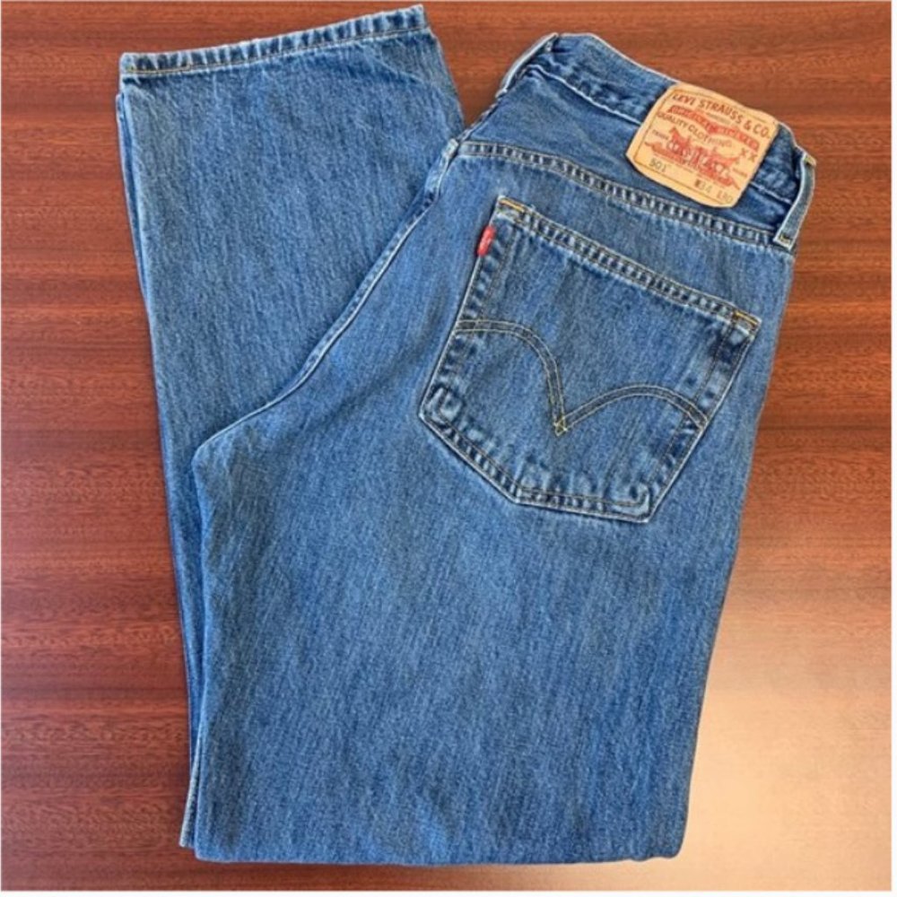 Vintage 501 Mens Levis High Waisted Mom Jeans Gem